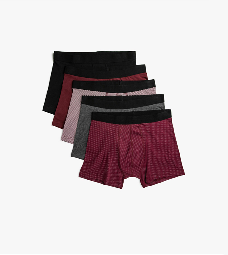 Buy Trendyol Pack Of 5 Basic Boxers In Multiple Colors | 6thStreet ...