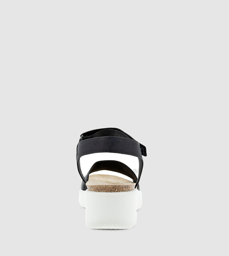 Buy ECCO Flowt Open Toe Platform Sandals In Black | 6thStreet UAE