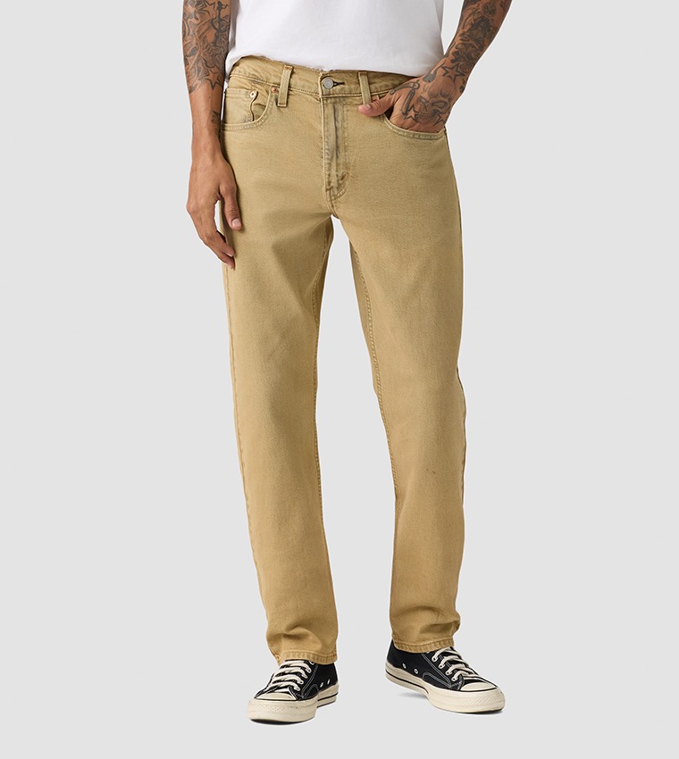 Buy Levi's 502 Washed Tapered Fit Jeans In Beige | 6thStreet UAE