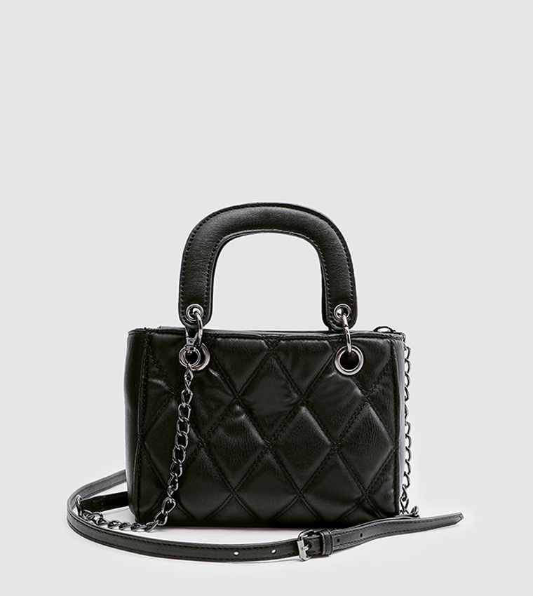 Buy Ardene Quilted Mini Sling Bag In Black | 6thStreet Saudi Arabia