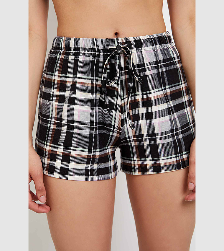 Buy Ardene Super Soft Pyjama Shorts In Black | 6thStreet UAE