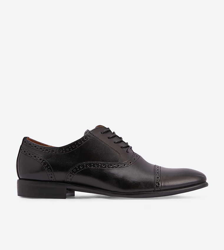 Buy Call It Spring Round Toe Tayhler Lace Up Brogues Shoes Black In ...