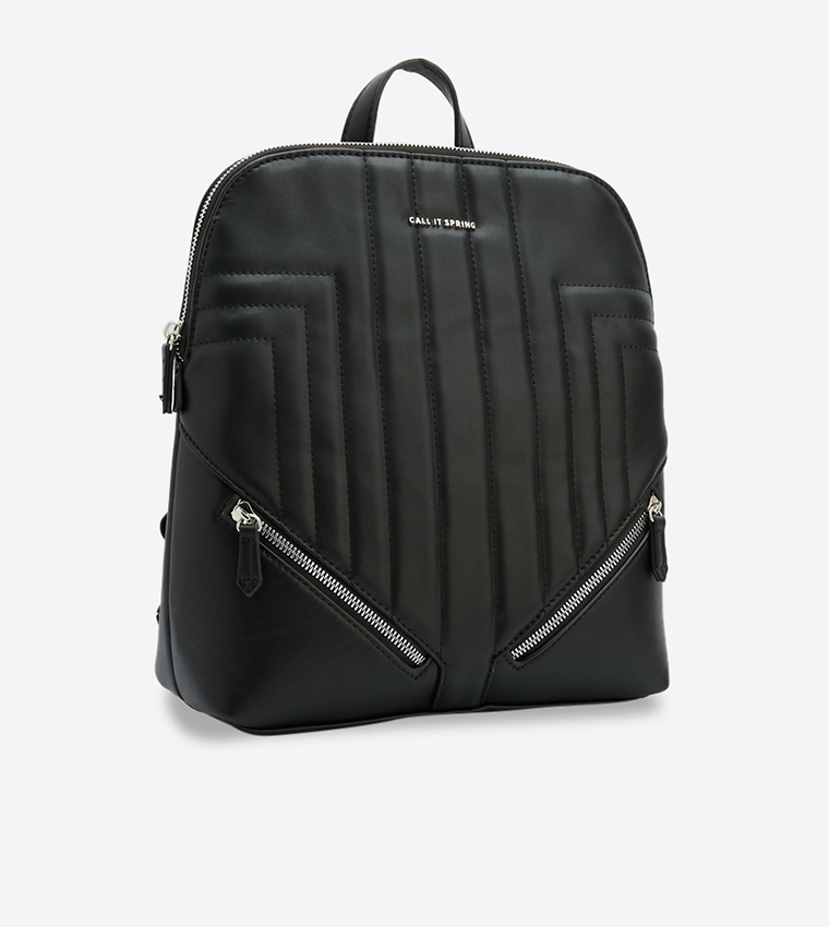 Buy Call It Spring Ericalisa Top Zip Closure Backpack Black In Black ...