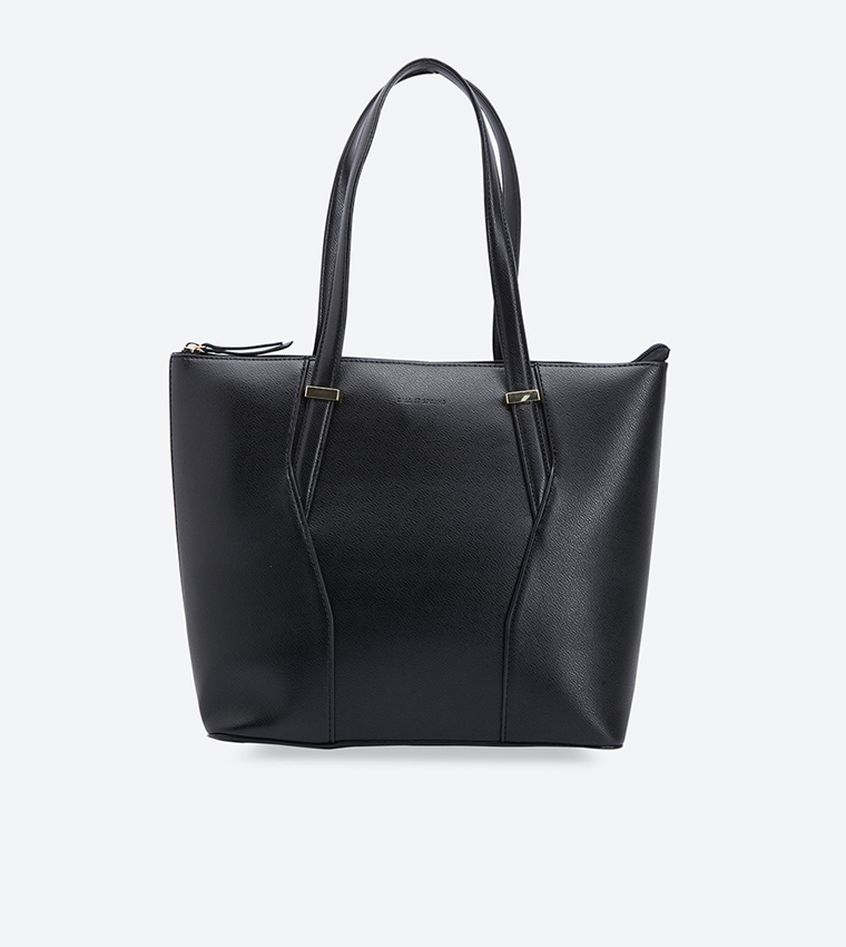 Buy Call It Spring Top Zip Clouser Kariya Totes Bag Black In Black ...