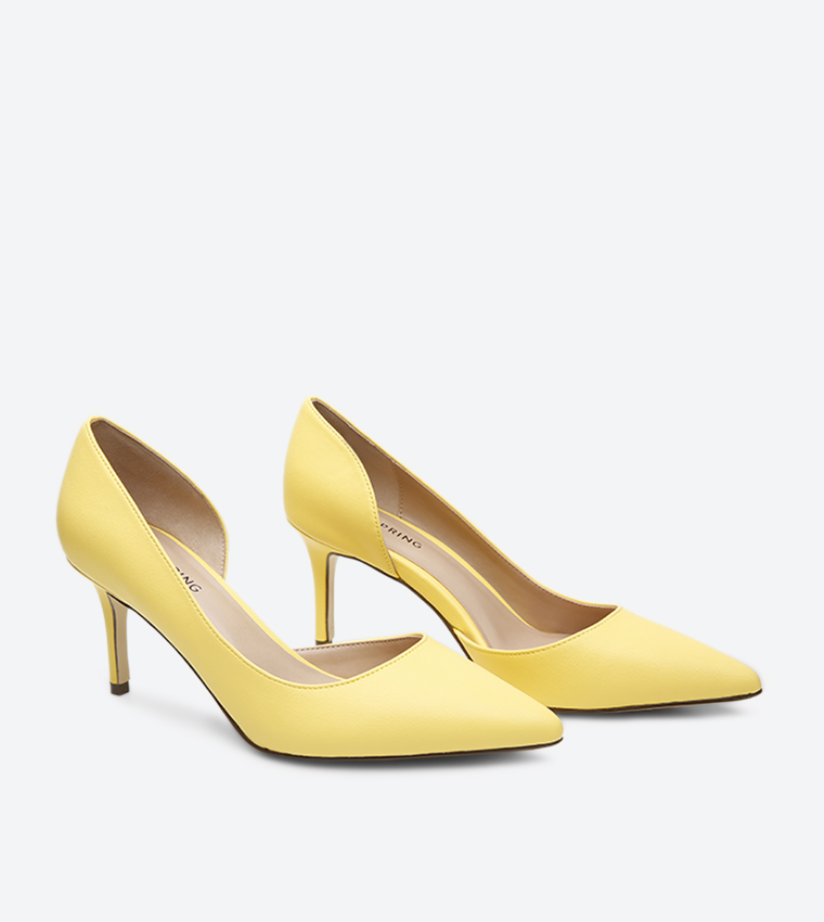 Buy Call It Spring Toppen Pumps Yellow In Light Yellow | 6thStreet UAE