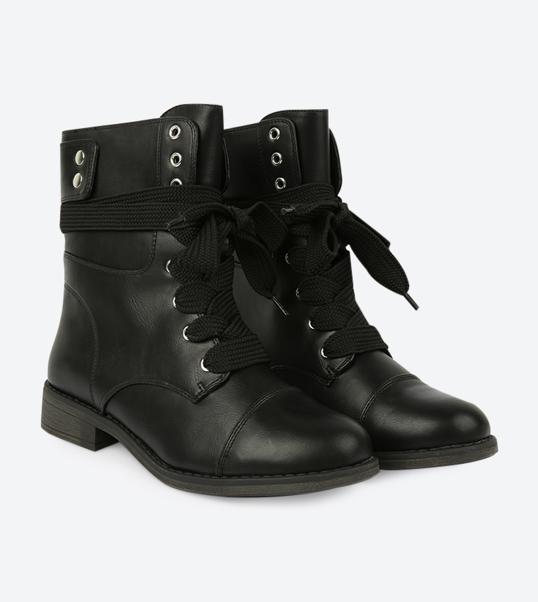Buy Call It Spring Telling Boots Black In Black | 6thStreet UAE