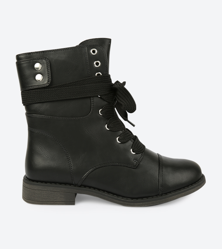 Buy Call It Spring Telling Boots Black In Black | 6thStreet UAE