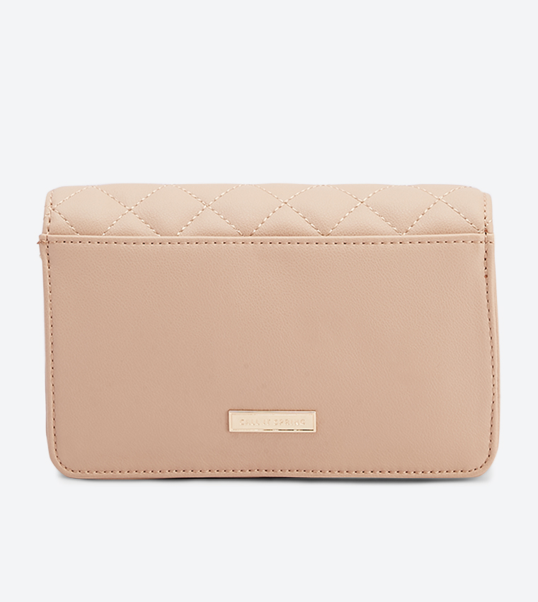 Buy Call It Spring Quilted Pattern Detail Turn Lock Closure Cross Body ...