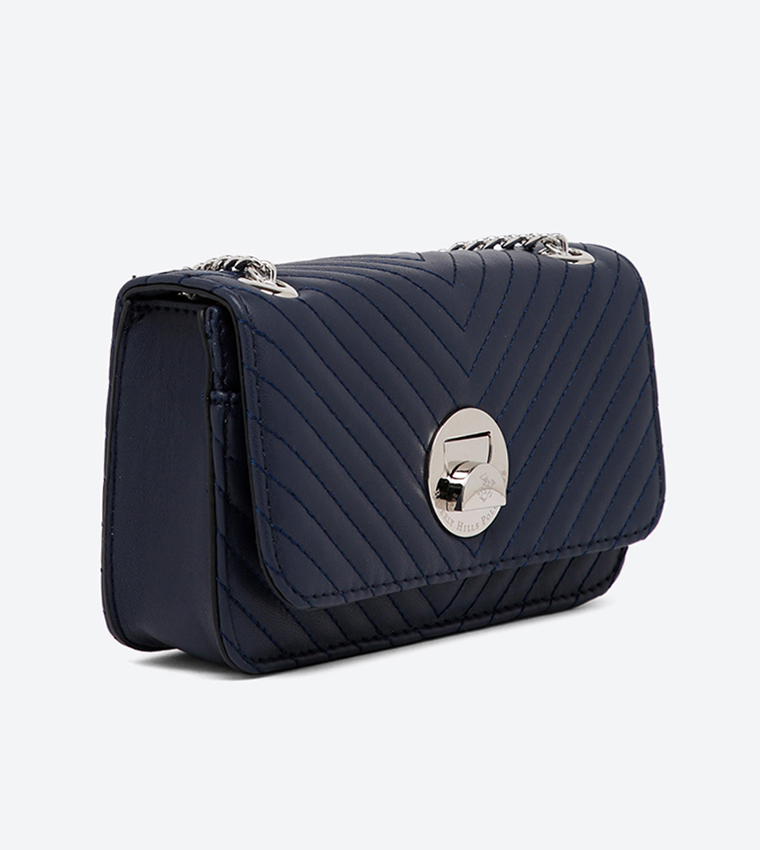 Buy Beverly Hills Polo Club Deanna Ladies Pu Sling Bag Blue In Blue ...