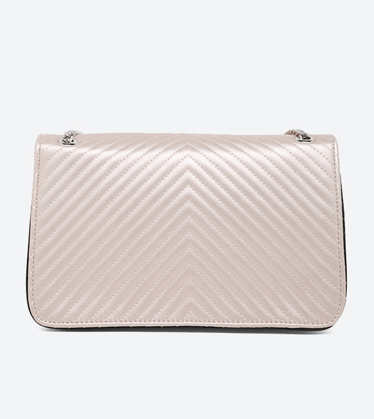 Buy Beverly Hills Polo Club Deanna Ladies Pu Sling Bag Silver In Silver ...