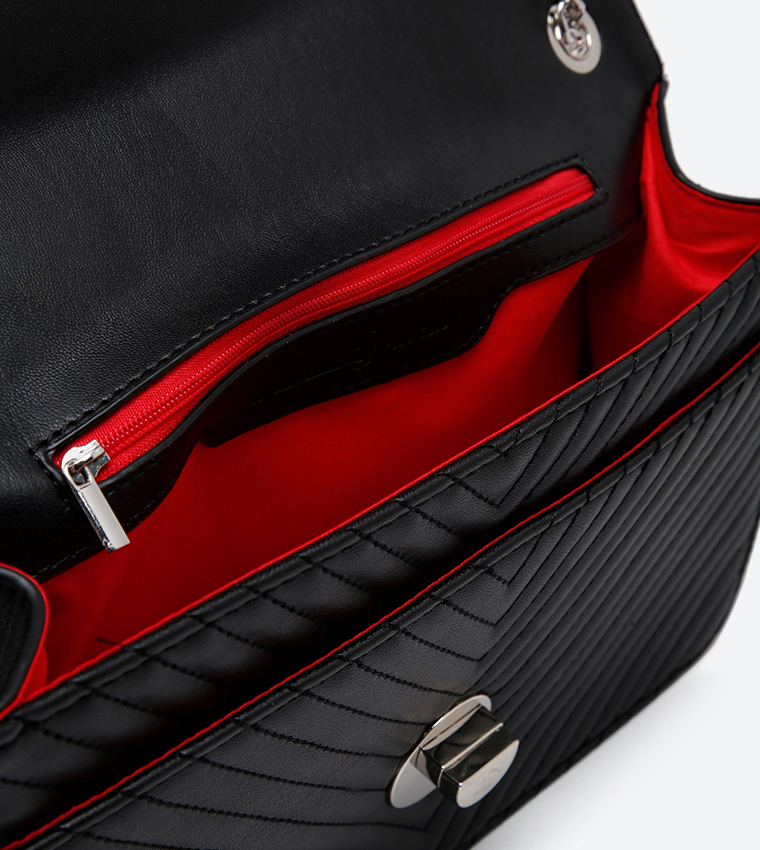 Buy Beverly Hills Polo Club Deanna Ladies Pu Sling Bag Black In Black ...