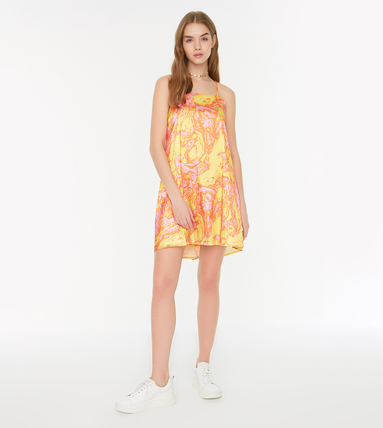 Buy Trendyol Printed Mini Tent Dress In Multiple Colors | 6thStreet Qatar
