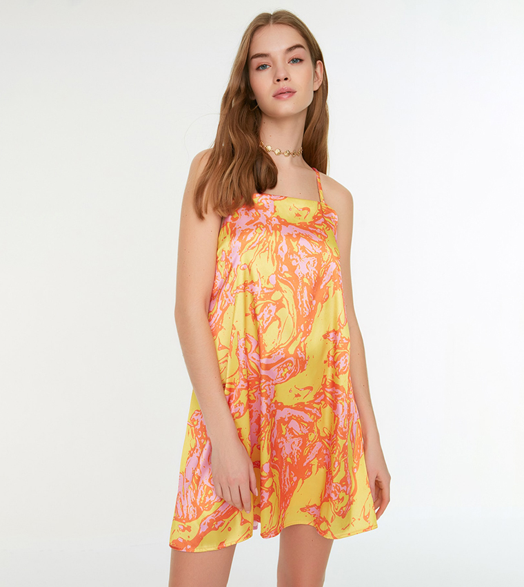 Buy Trendyol Printed Mini Tent Dress In Multiple Colors | 6thStreet Qatar