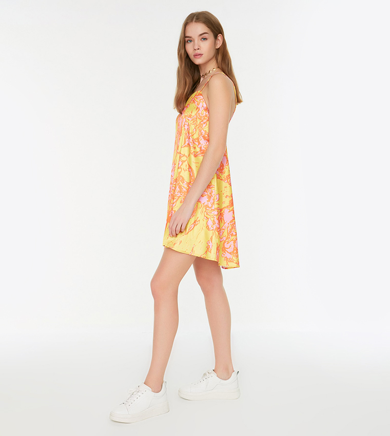 Buy Trendyol Printed Mini Tent Dress In Multiple Colors | 6thStreet Qatar