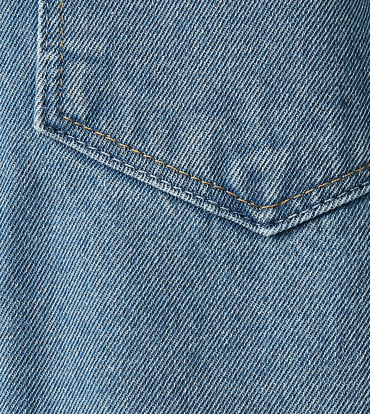 Buy Koton Open Denim Jacket In Blue | 6thStreet Bahrain