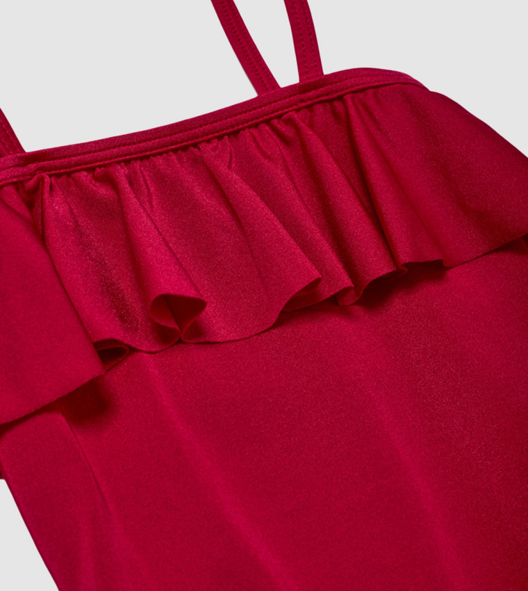 Buy Trendyol Ruffle Detailed Girl Swimsuit In Red | 6thStreet Qatar