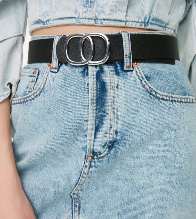 Buy Trendyol Pack Of 2 Basic Belts In Multiple Colors | 6thStreet Qatar