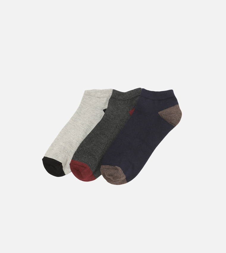 Buy Trendyol Pack Of 3 Basic Socks In Multiple Colors | 6thStreet Kuwait