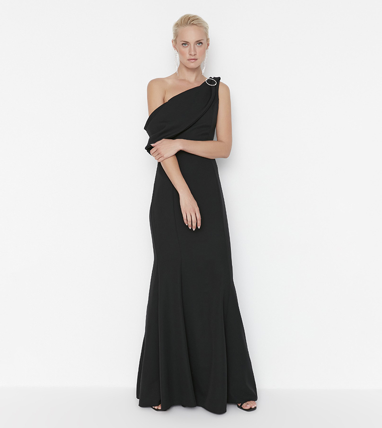 Buy Trendyol Accessorized Flare Maxi Evening & Graduation Dress In ...