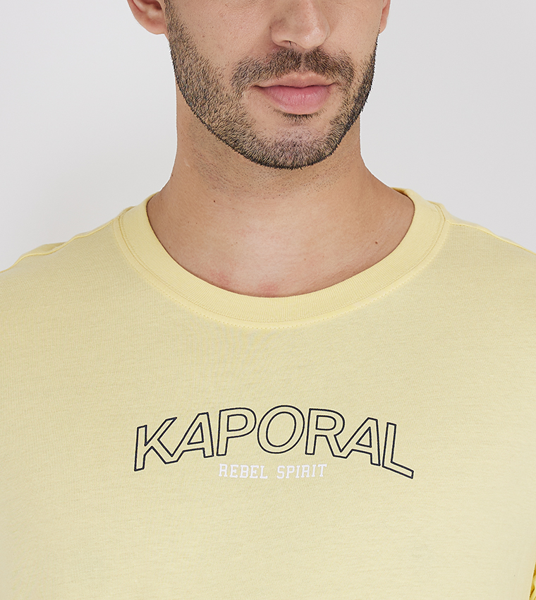 Buy Kaporal Logo Printed Crew Neck T Shirt In Yellow | 6thStreet UAE