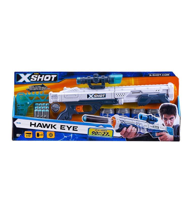 Buy Undefined Zuru X SHOT Excel Hawk Eye Contains (5 Cans & 12 Darts ...