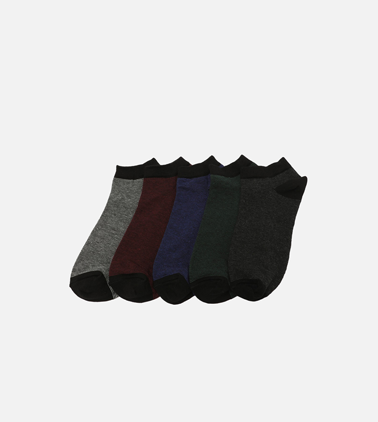 Buy Trendyol Pack Of 5 Basic Socks In Multiple Colors | 6thStreet Qatar