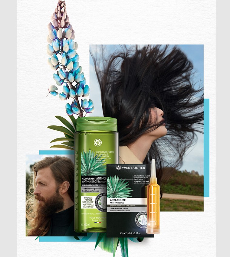 Buy Yves Rocher Fortifying Anti Hair Loss Shampoo 300ml In White ...