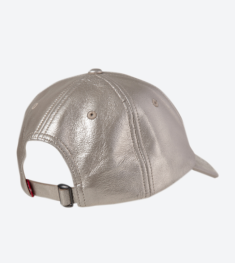 Buy Levi's Strap Back Buckle Metallic Hat Metallic In Metallic ...