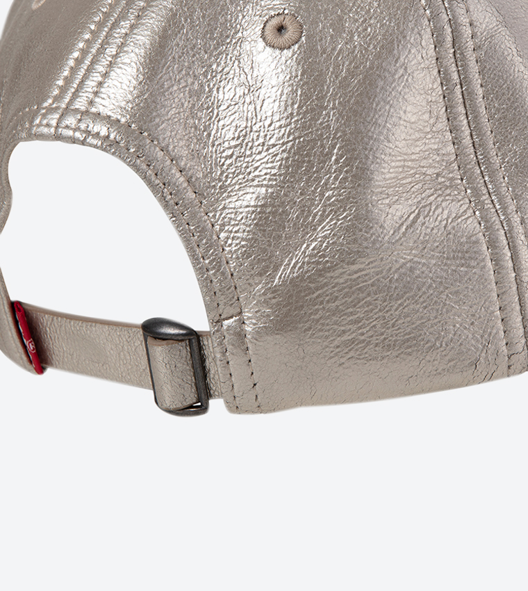 Buy Levi's Strap Back Buckle Metallic Hat Metallic In Metallic ...