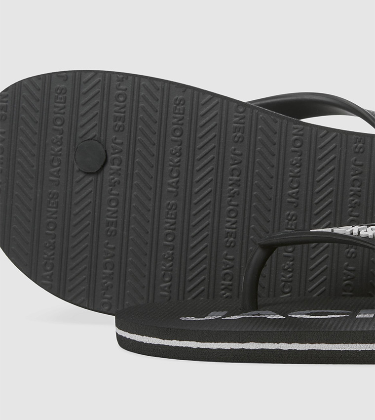 Buy Jack & Jones Printed Basic Flip Flops In Grey | 6thStreet UAE