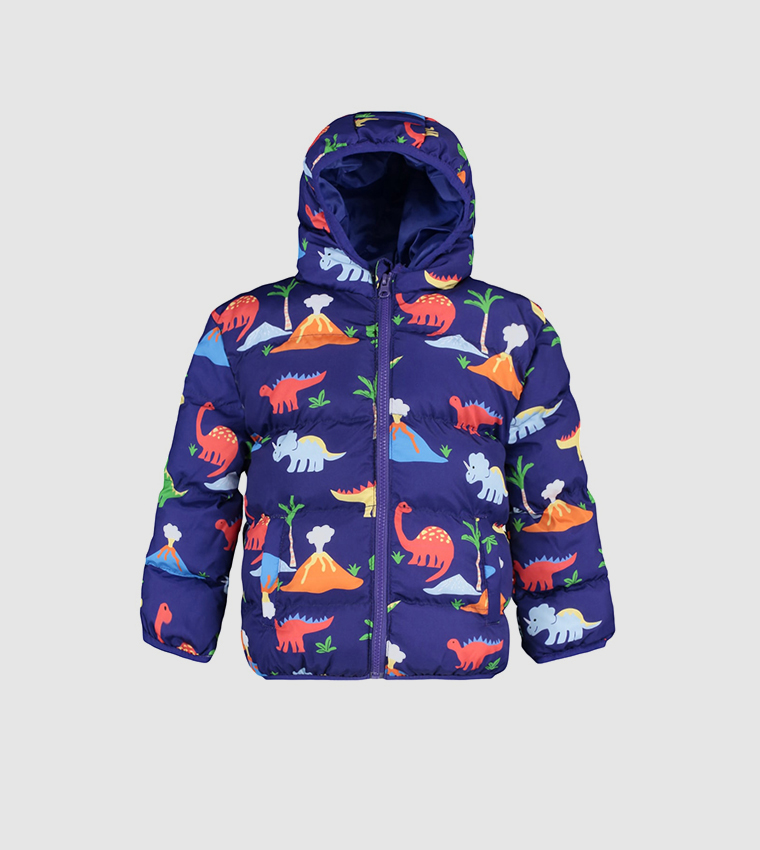 Buy Trendyol Dinosaur Patterned Boy's Inflatable Jacket In Navy ...