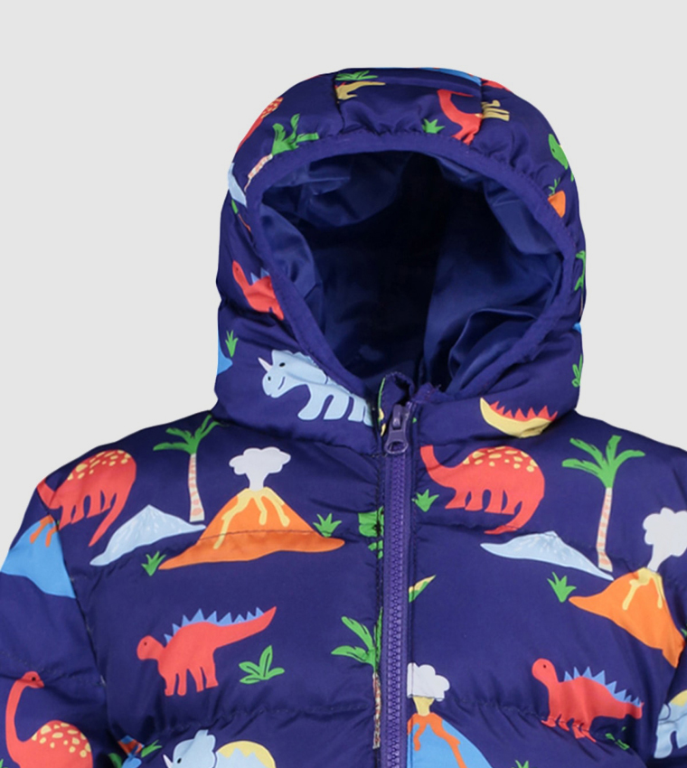 Buy Trendyol Dinosaur Patterned Boy's Inflatable Jacket In Navy ...