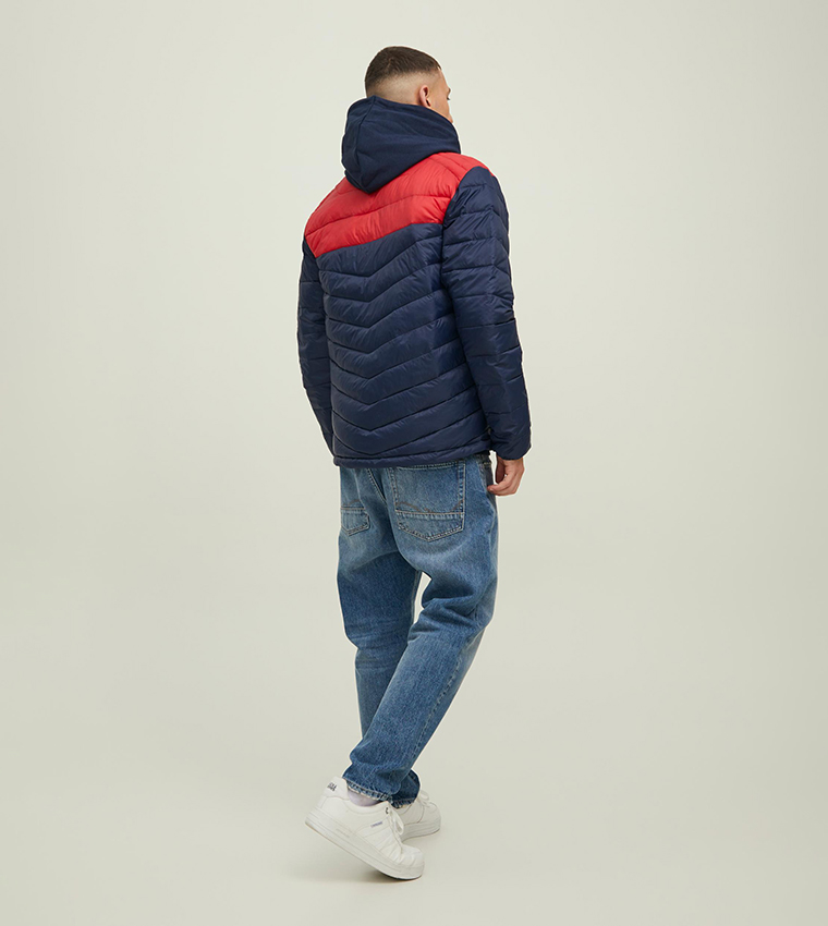 Buy Jack & Jones Color Block Puffer Jacket In Blue | 6thStreet Saudi Arabia