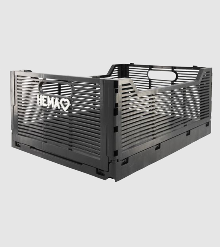 Buy Hema Foldable Crate Letters M Black In Black | 6thStreet Qatar