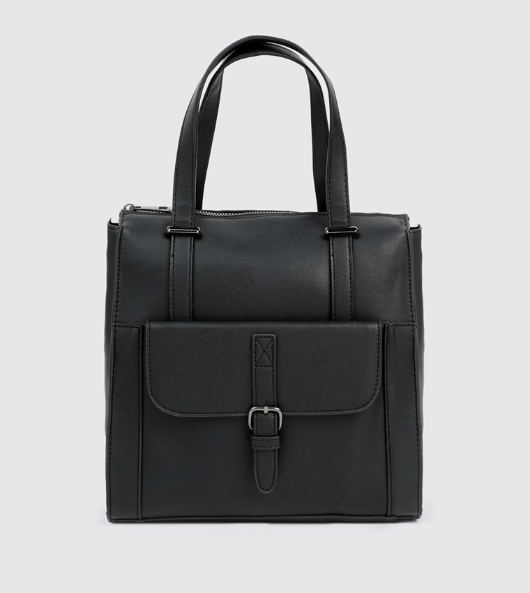 Buy Ardene Faux Leather Convertible Backpack In Black | 6thStreet UAE