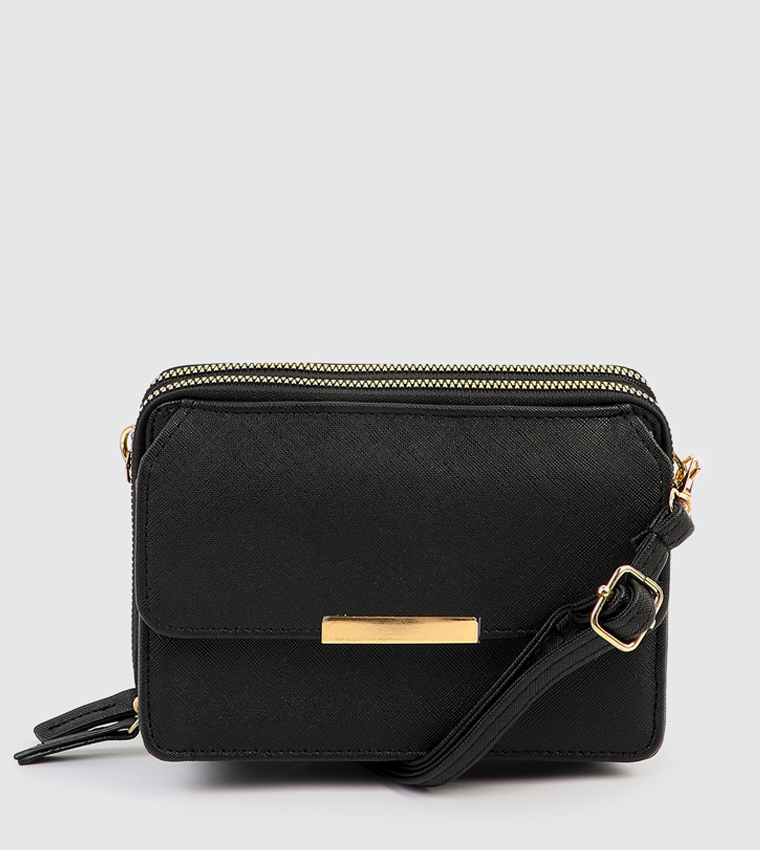 Buy Ardene 2 Compartment Crossbody Wallet In Black | 6thStreet UAE