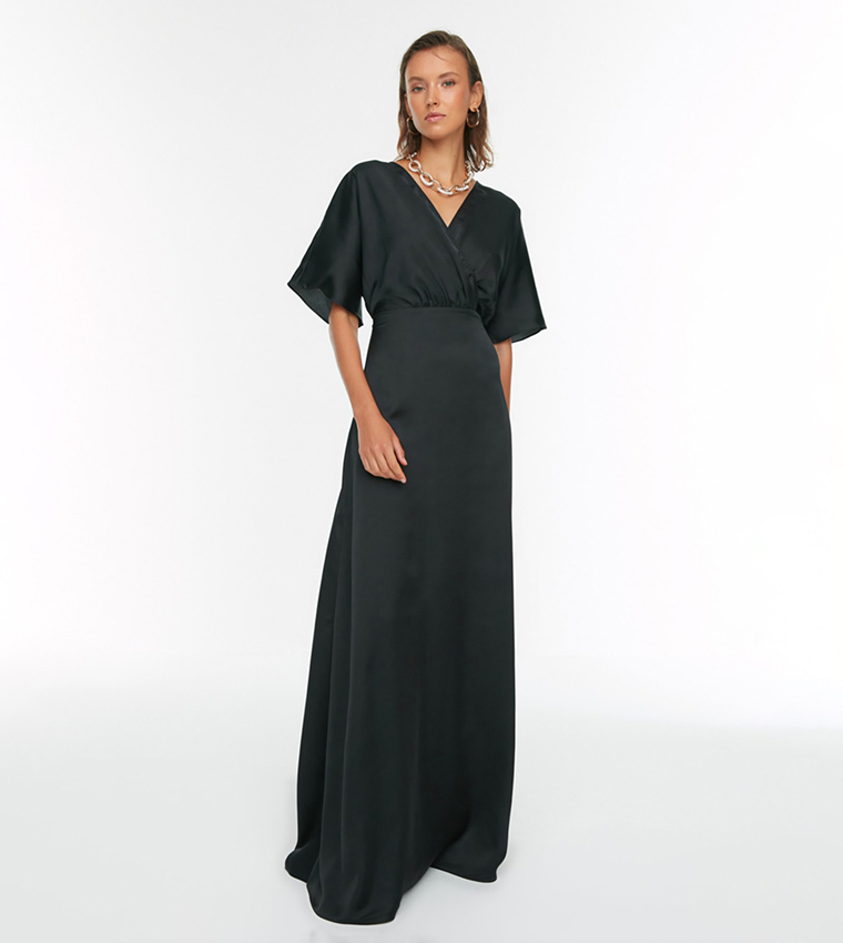 Buy Trendyol Double Breasted Collar Evening Dress & Graduation Dress In ...