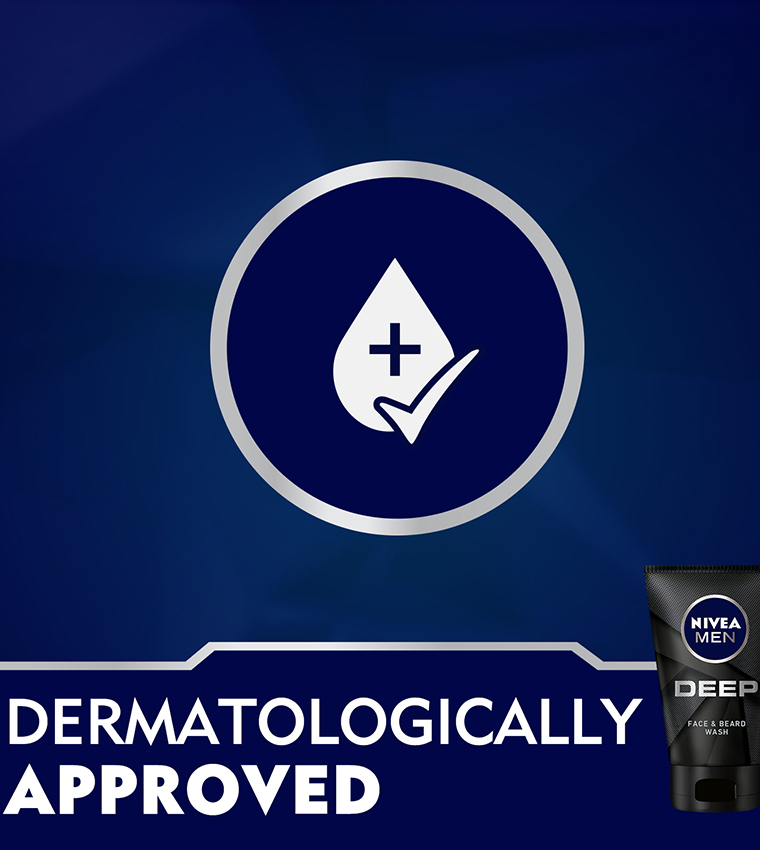 Buy Nivea Men Deep Cleansing Face And Beard Wash Active Charcoal 100ml