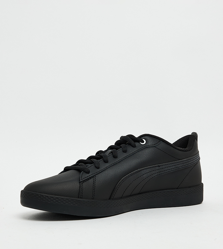 Buy Puma SMASH V2 Logo Printed Low Top Sneakers In Black | 6thStreet UAE