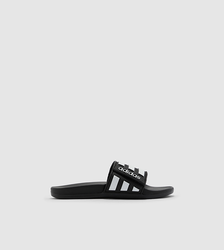 Buy Adidas Adilette Comfort Adjustable Slides Black In Black ...