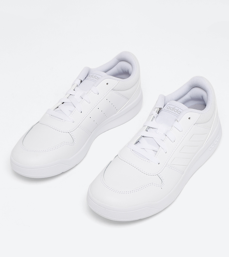 Buy Adidas Round Toe Laceup Clouser Athletics Shoes White In White ...