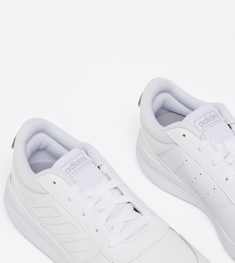 Buy Adidas Round Toe Laceup Clouser Athletics Shoes White In White ...