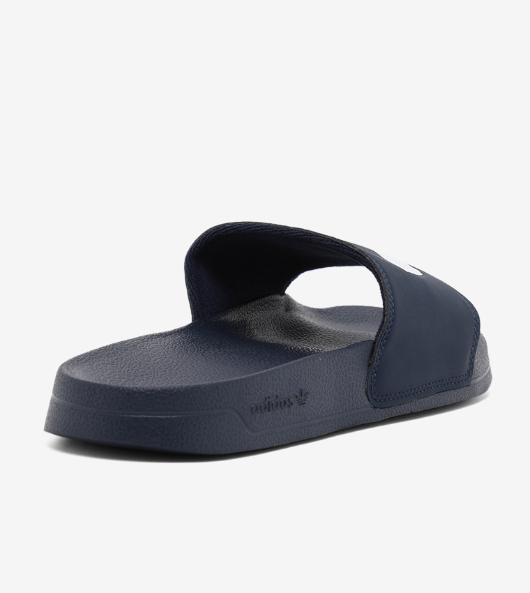 Buy Adidas Logo Pattern Slides In Blue | 6thstreet Qatar