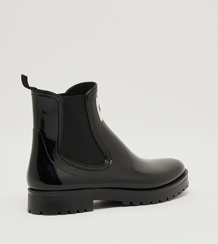 Buy HUGO Tabita Rain Logo Detail Chelsea Boots In Black | 6thStreet UAE