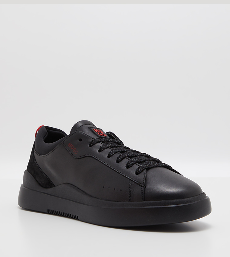 Buy HUGO Blake Tenn Logo Detail Lace Up Sneakers In Black | 6thStreet UAE