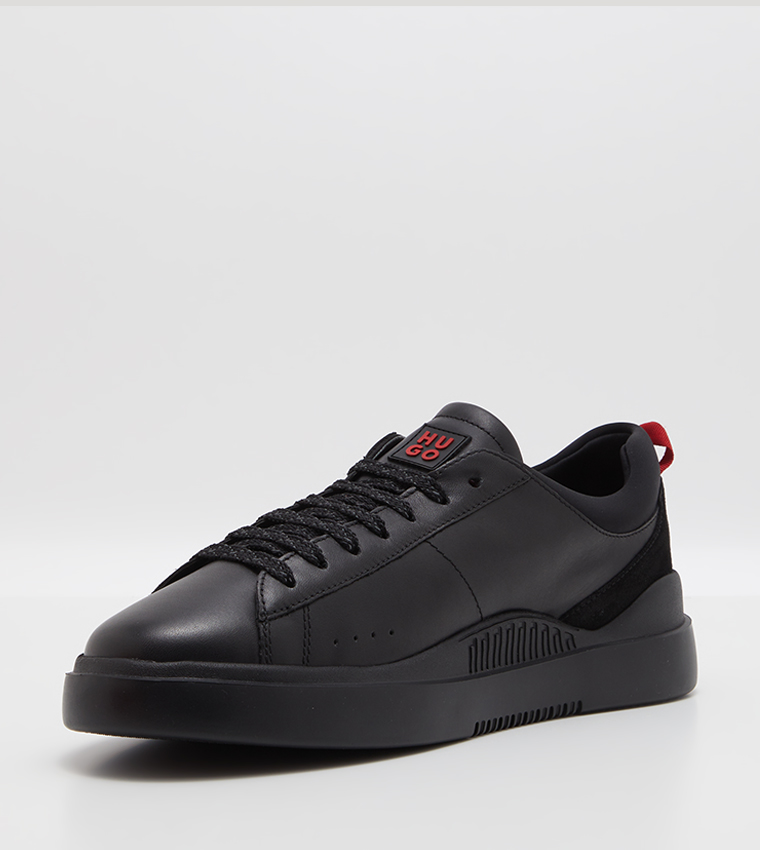 Buy HUGO Blake Tenn Logo Detail Lace Up Sneakers In Black | 6thStreet UAE