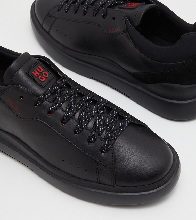 Buy HUGO Blake Tenn Logo Detail Lace Up Sneakers In Black | 6thStreet UAE