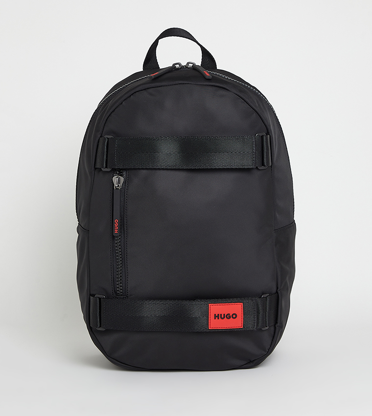 Buy HUGO ETHON 2.0N Logo Detail Oval Backpack In Black | 6thStreet ...