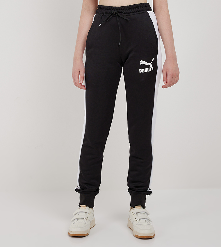 Buy Puma Iconic T7 Logo Detail Joggers In Black | 6thStreet UAE