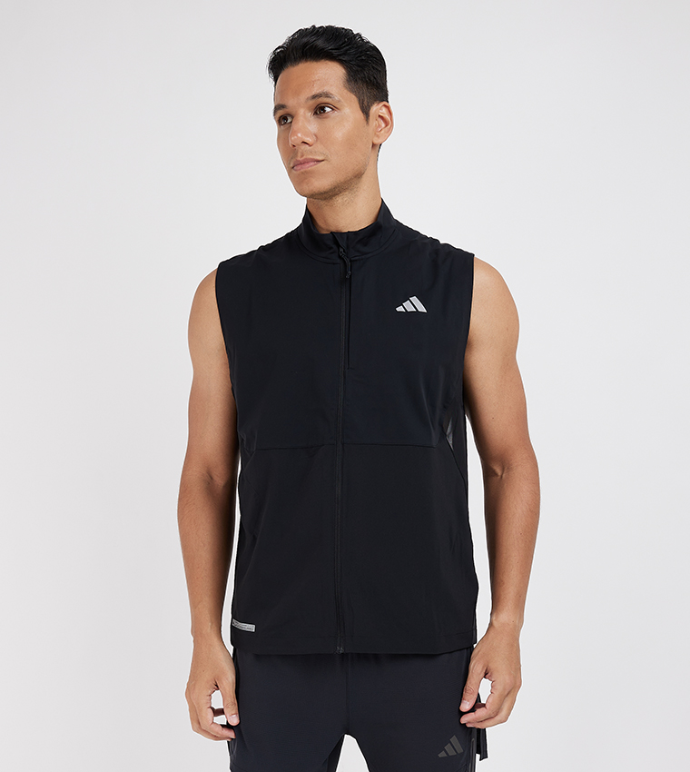 Buy Adidas Logo Detail Active Vest Jacket In Black | 6thStreet UAE